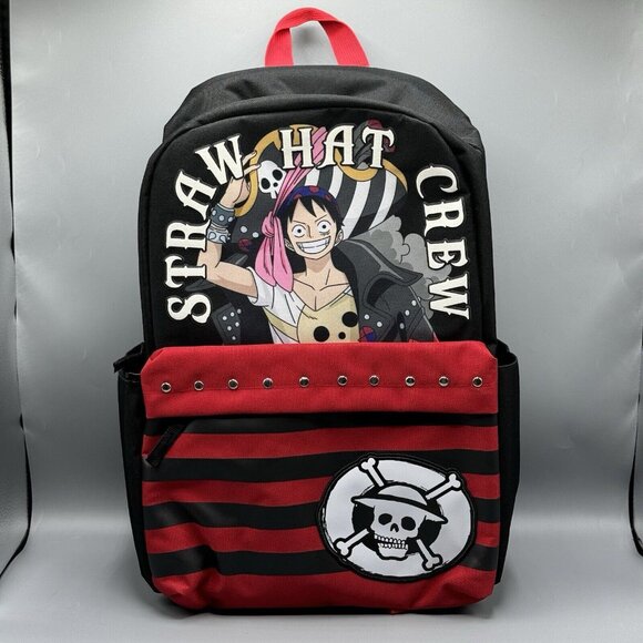 Ripple Junction | Bags | One Piece Straw Hat Crew School Backpack Red ...
